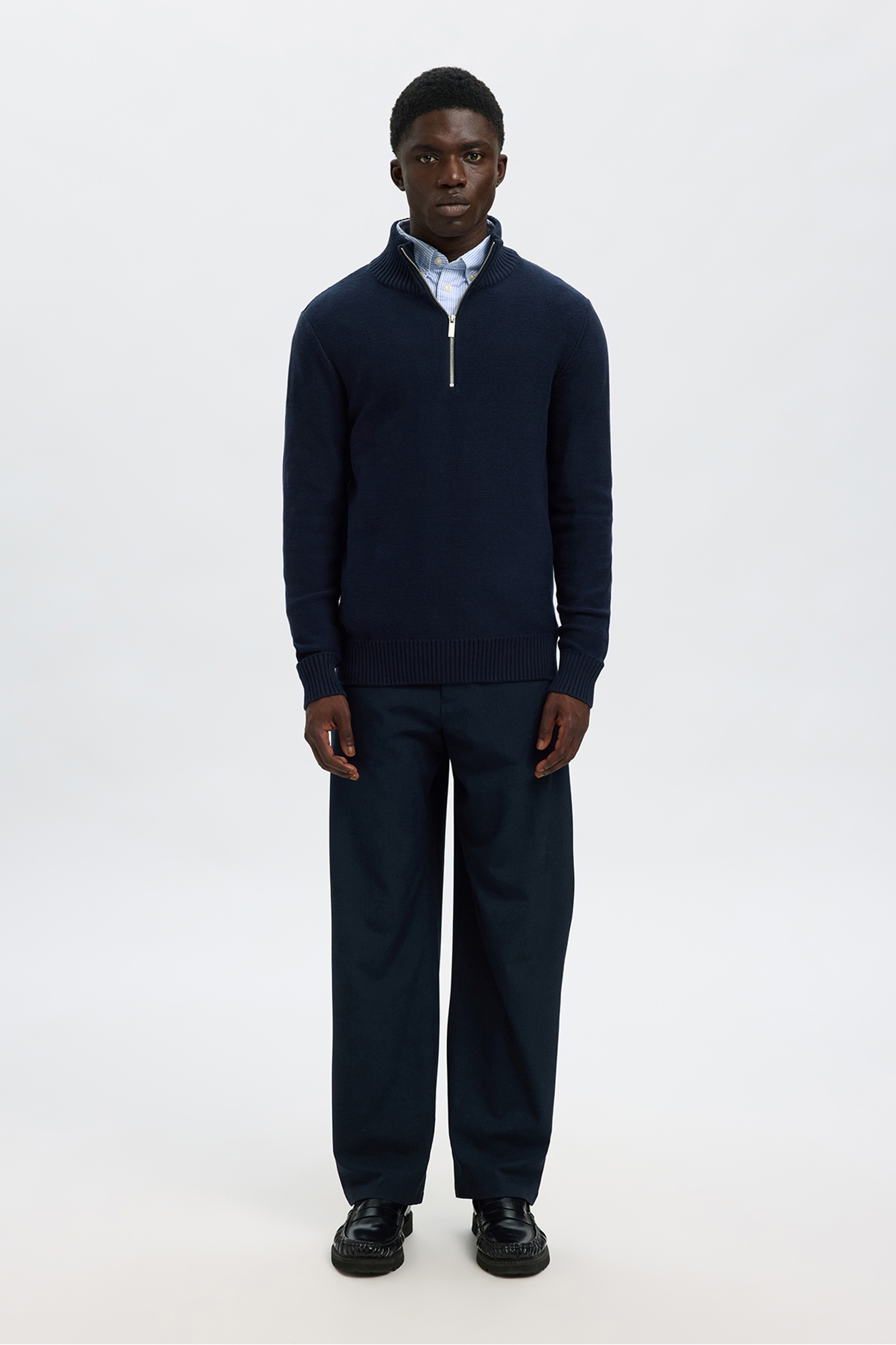 Jersey estructura media cremallera 100% algodón orgánico. | Jerséis y cárdigans de hombre ...