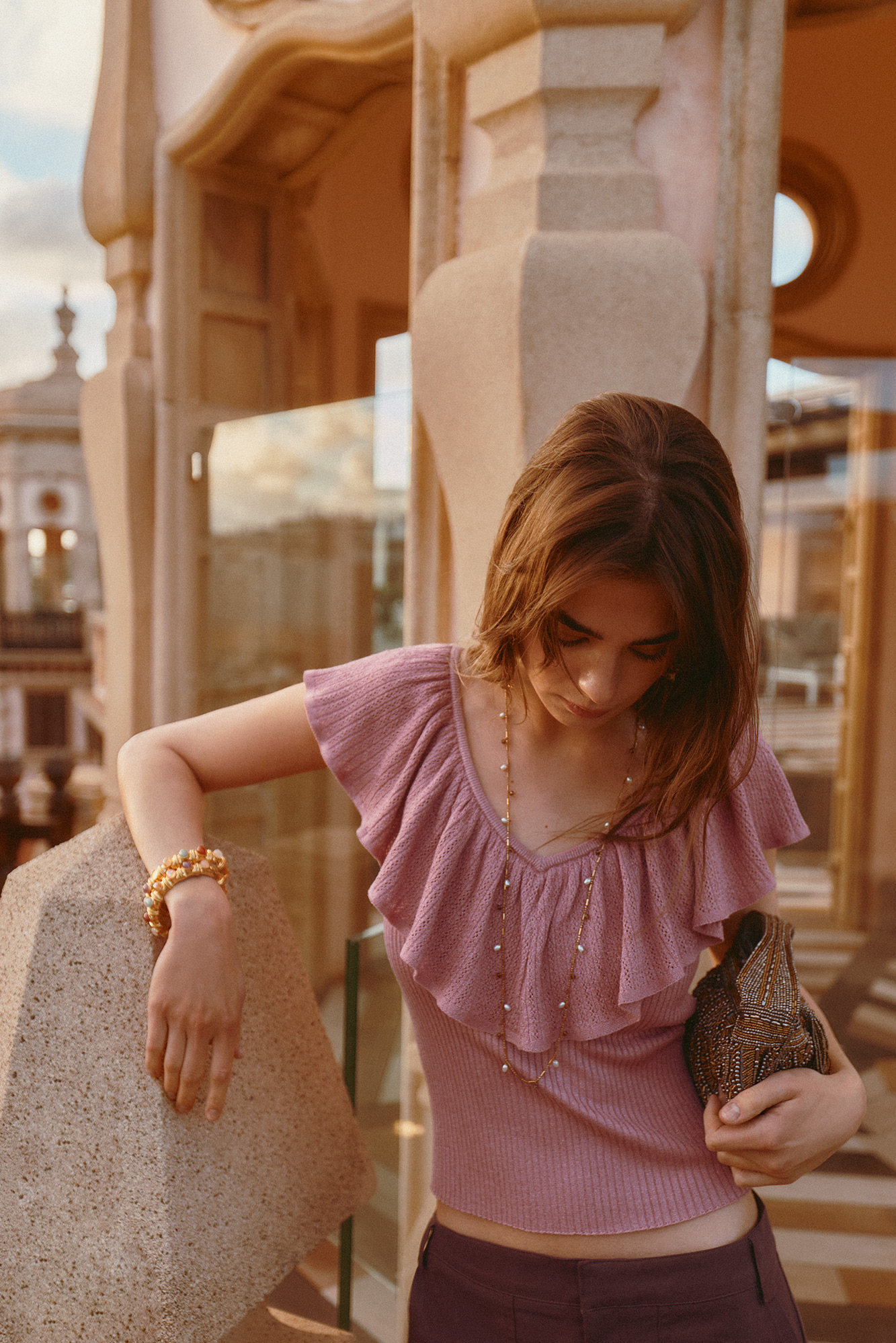 Inna. Top con volante | Camisetas y Tops de Mujer | Pedro del Hierro