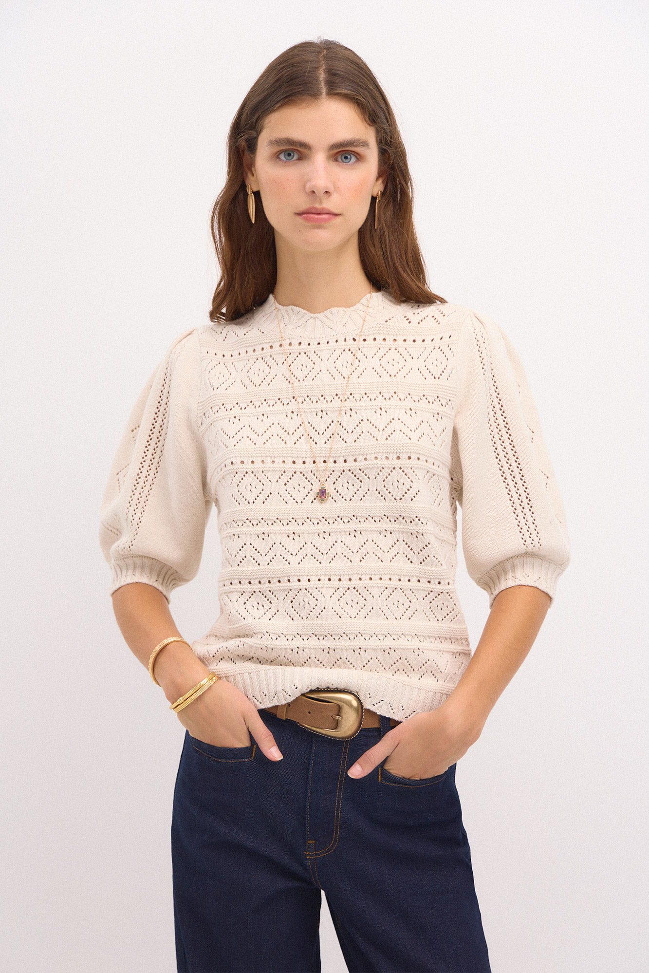 Tiana. Jersey estructura calada | Jerséis de mujer | Pedro del Hierro