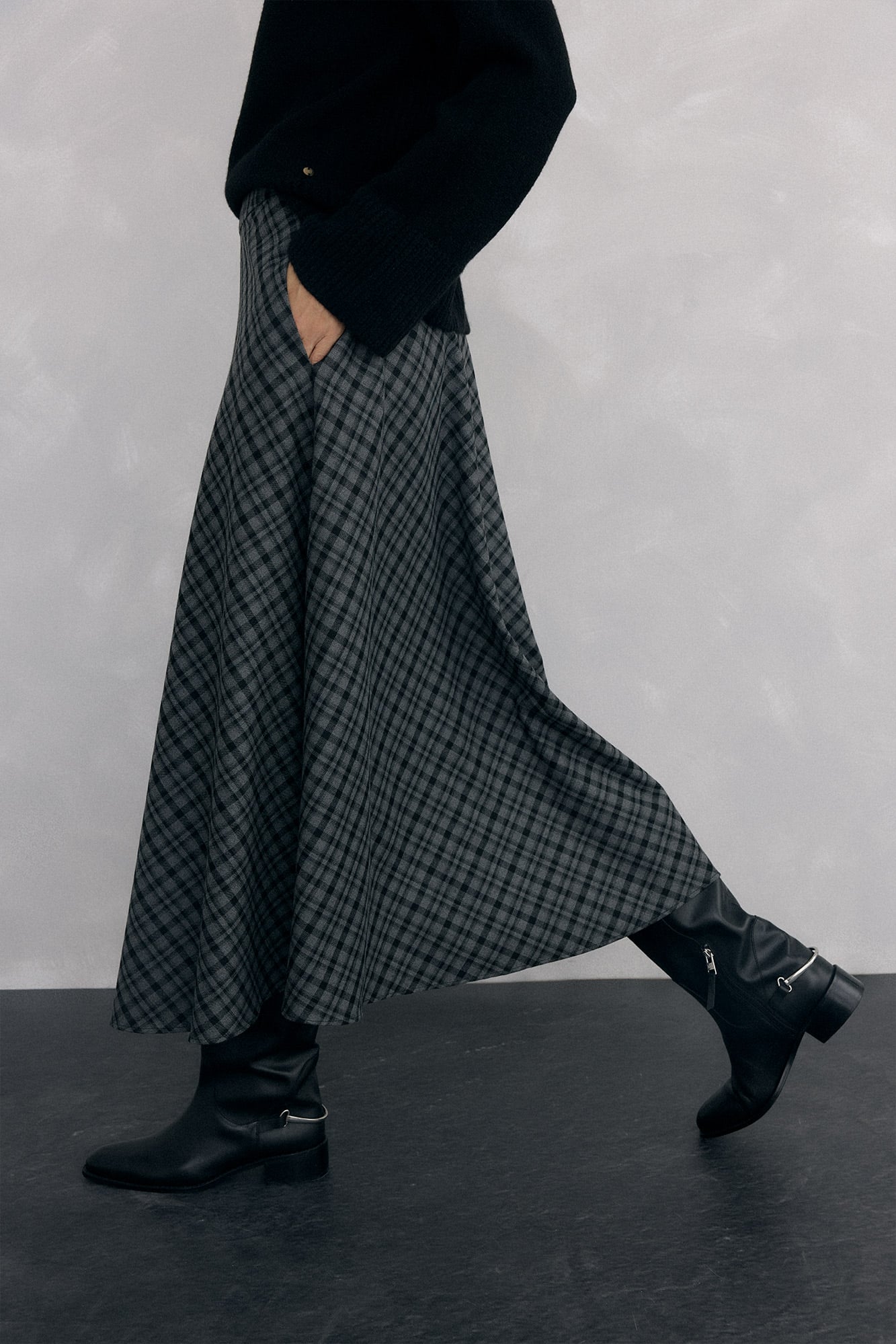 Falda midi capa cuadros | Faldas de Mujer | Pedro del Hierro
