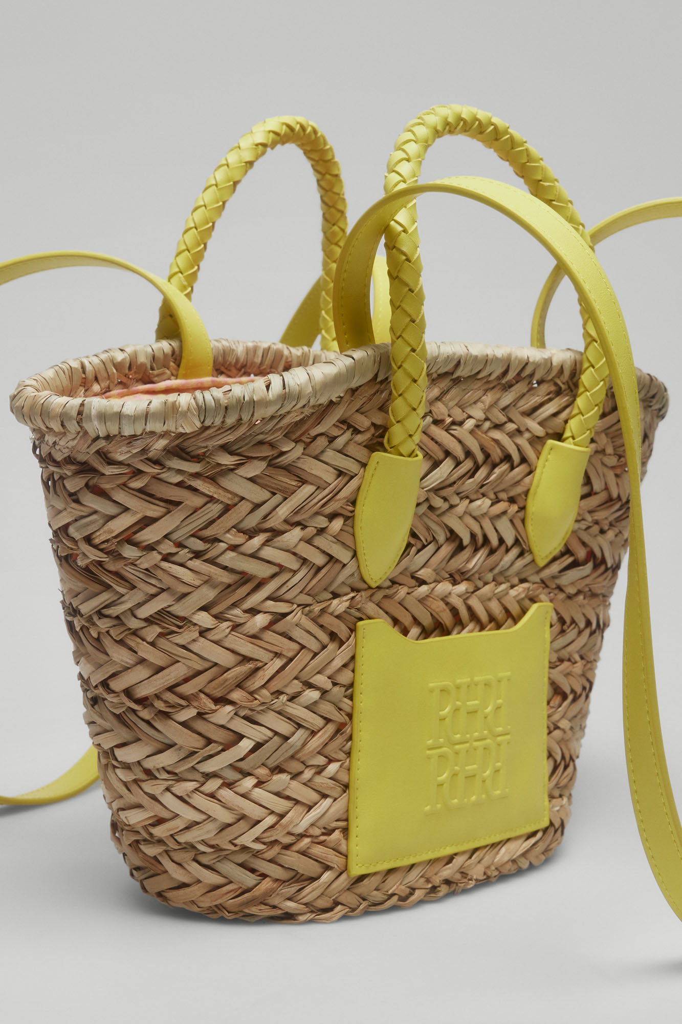 Mini raffia basket bag with logo | Women's bags | Pedro del Hierro