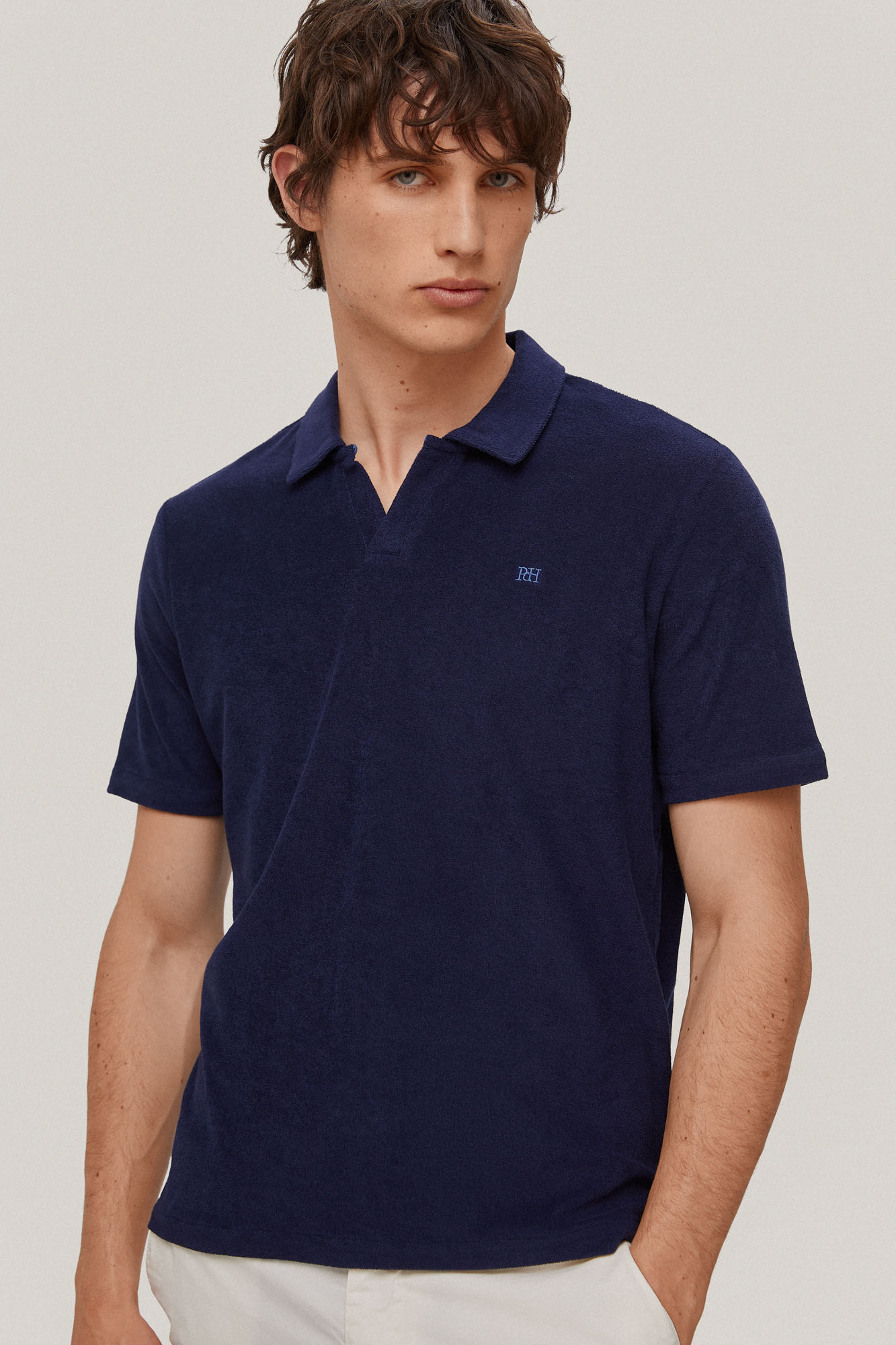 Polo liso turco gola aberta | Polos de homem | Pedro del Hierro